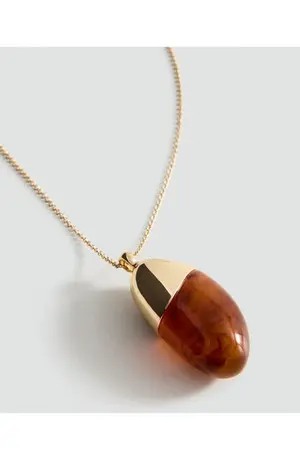 Mango Resin Pendant Necklace