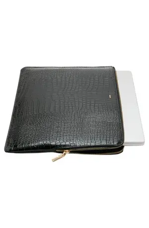 Mango Croc Embossed Laptop Case