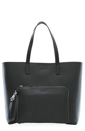 ECOTORIE Agatha Leather Tote - Black