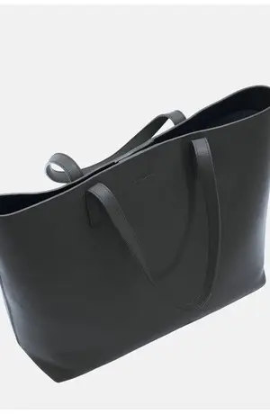 ECOTORIE Agatha Leather Tote - Black