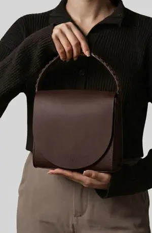 Écotorie Margaux Leather Crossbody Bag - Chocolate