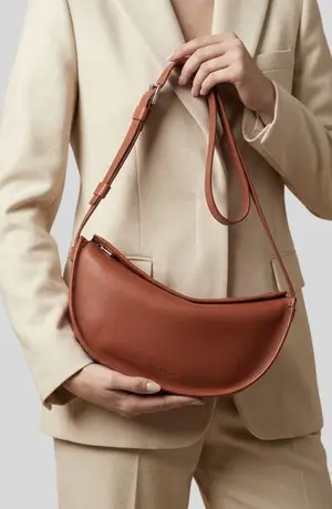 ECOTORIE Dora Leather Crossbody Bag - Cognac