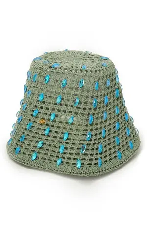Lele Sadoughi Maya Bucket Hat - High Tide