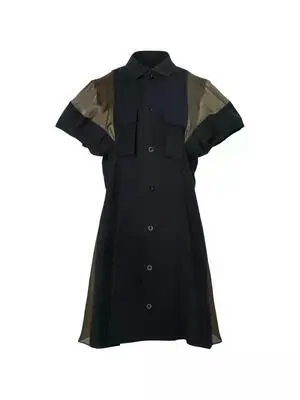 Sacai Paneled Pocket Dress - Blue