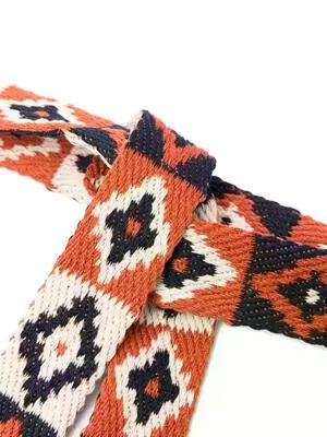 PIERRE-LOUIS MASCIA Patterned Belt With Tassel Detail