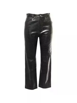 BOSS Croc-embossed Straight-leg Trousers