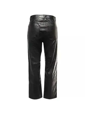 BOSS Croc-embossed Straight-leg Trousers