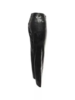 BOSS Croc-embossed Straight-leg Trousers
