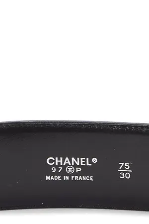 Chanel Calfskin Belt With Logo Buckle