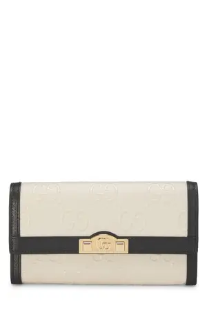 Gucci Embossed Ssima Wallet - White