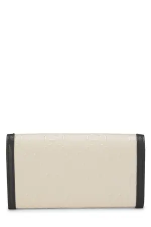 Gucci Embossed Ssima Wallet - White
