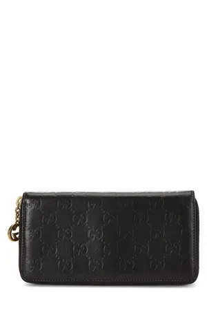 Gucci Ssima Zip Around Wallet - Brown