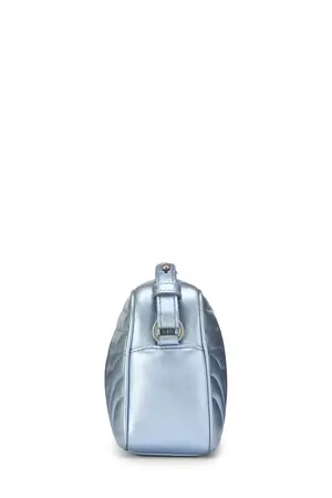 Prada Metallic Calfskin Diagramme Camera Bag - Blue
