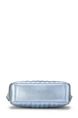 Prada Metallic Calfskin Diagramme Camera Bag - Blue