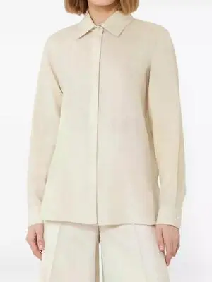 Max Mara Long-sleeve Linen Shirt - Neutrals