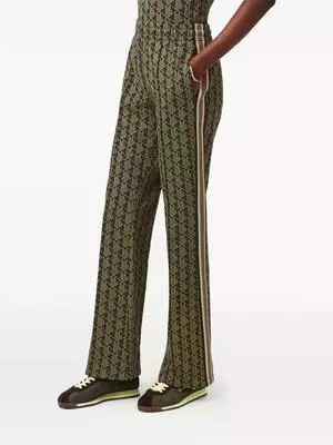Lacoste Side-stripe Monogram Track Pants - Brown