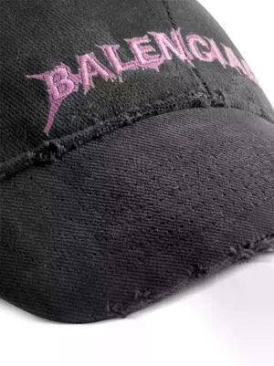 Balenciaga Distressed Logo Cap