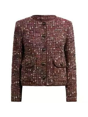 Etro Tweed Construction Jacket - Red