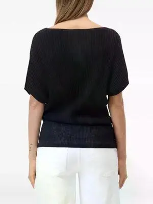 Closed Crew-neck Batwing Sweater
