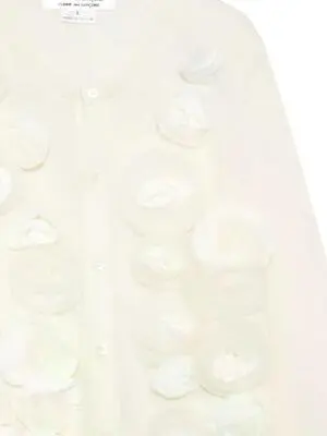 Comme Des Garçons Floral Appliqué Cardigan