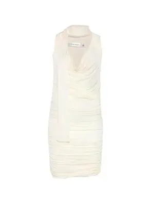 AYA MUSE Draped-neckline Midi Dress