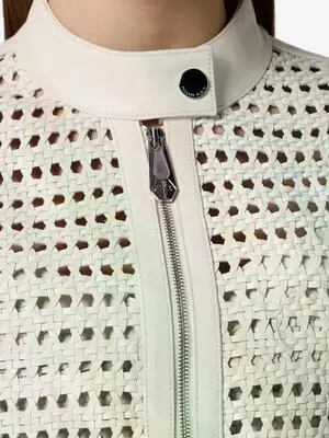 Philipp Plein Leather Weaved Jacket
