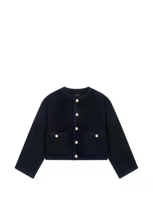 Maje Button Jacket - Blue