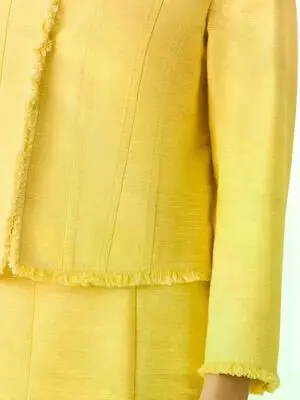Akris Cropped Jacket With Fringe - Yellow