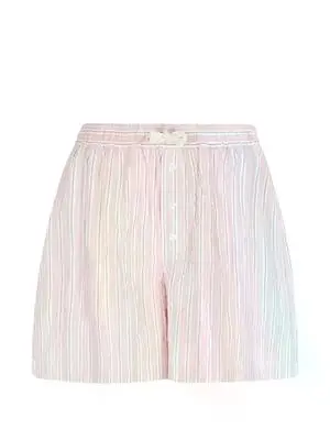 ROBERTO COLLINA Striped Buttoned Shorts