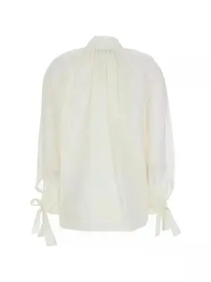 TELA Bow-detail Cotton Blouse - Neutrals