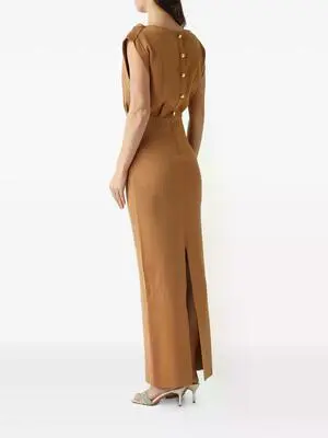 Elisabetta Franchi Red Carpet Milano Stitch Knit Maxi Dress