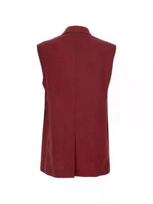 Max Mara Linen Twill Gilet - Red