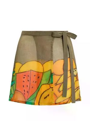 DONDE ESTEBAN Fruit Print Pareo - Green
