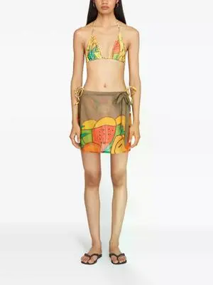 DONDE ESTEBAN Fruit Print Pareo - Green