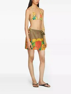 DONDE ESTEBAN Fruit Print Pareo - Green