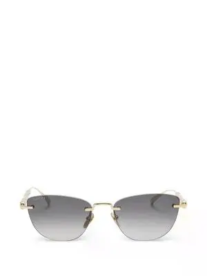 Gucci Cat-eye Rimless Sunglasses - Gold