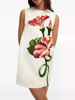 LEO LIN Yvonne Floral Mini Dress - White