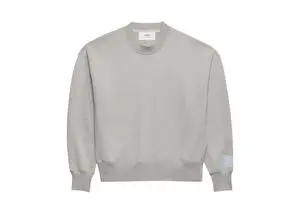 AMI Paris Logo-patch Sweatshirt - Grey
