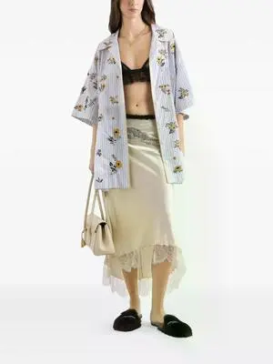 Dolce & Gabbana Floral Embroidered Poplin Shirt