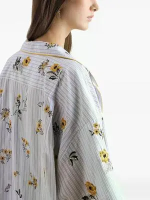 Dolce & Gabbana Floral Embroidered Poplin Shirt