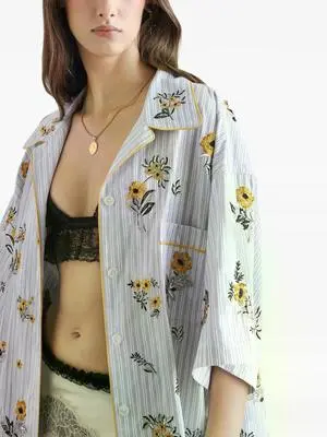Dolce & Gabbana Floral Embroidered Poplin Shirt