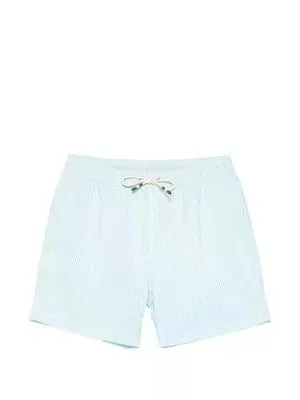 Hartford Stripe-pattern Swim Shorts - Blue