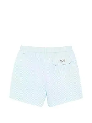 Hartford Stripe-pattern Swim Shorts - Blue