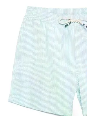 Hartford Stripe-pattern Swim Shorts - Blue