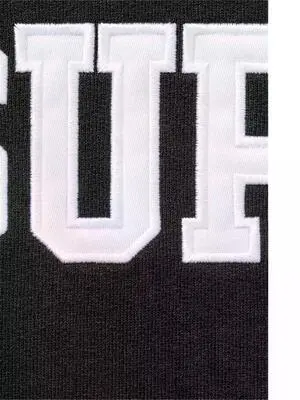 Supreme Flag-detail Half-zip Sweatshirt - Black