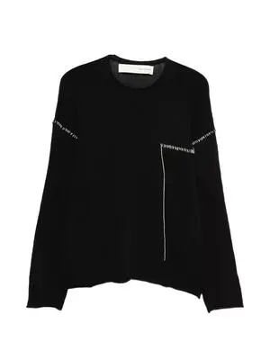 Isabel Benenato Stitched Crew-neck Sweater
