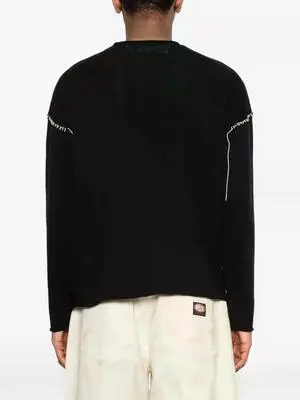 Isabel Benenato Stitched Crew-neck Sweater
