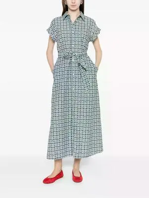 Woolrich Tie-waist Midi Shirt Dress - Blue