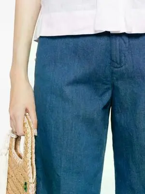 WHITE SAND Cuffed Trousers - Blue