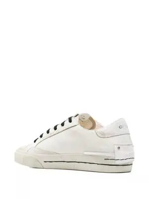 CRIME LONDON Recut Low Leather Sneakers - White